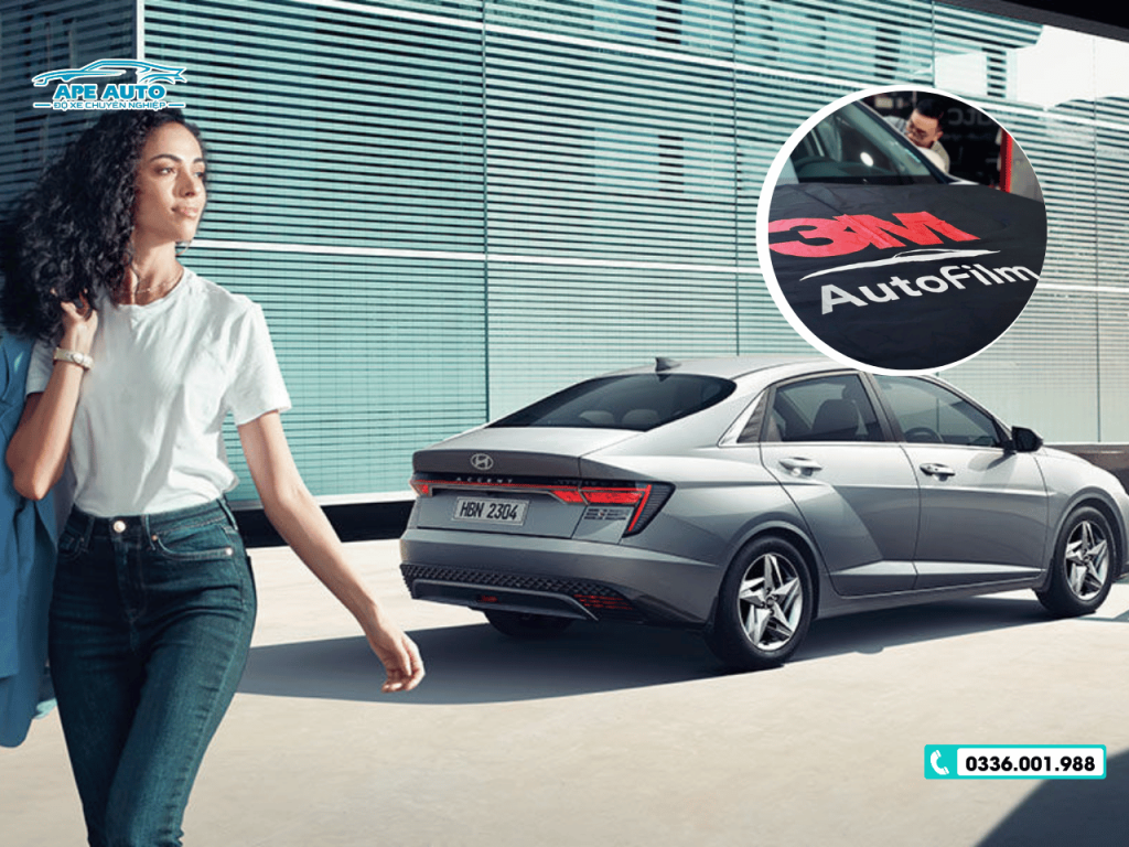 Dán phim cách nhiệt xe Hyundai Accent 2024 chính hãng tại Ape Auto